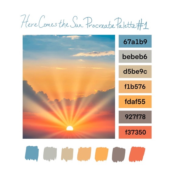 Procreate Palette Swatches For Digital Bullet Journal Etsy