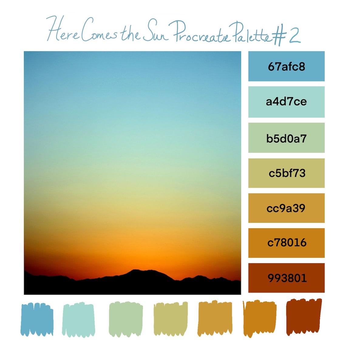 Procreate Palette Swatches For Digital Bullet Journal Etsy