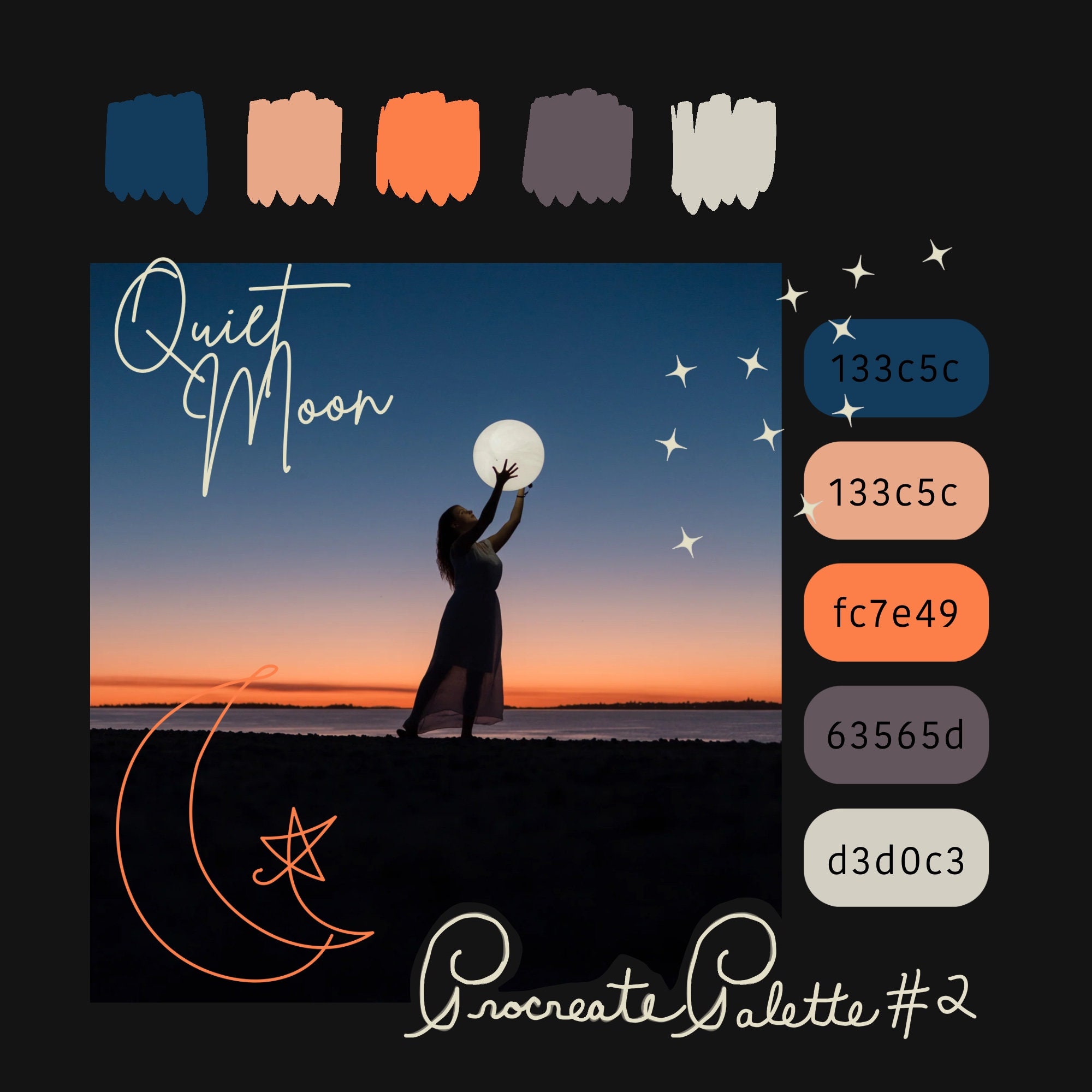 Procreate Palette Swatches Digital Bullet Journal Palette Digital