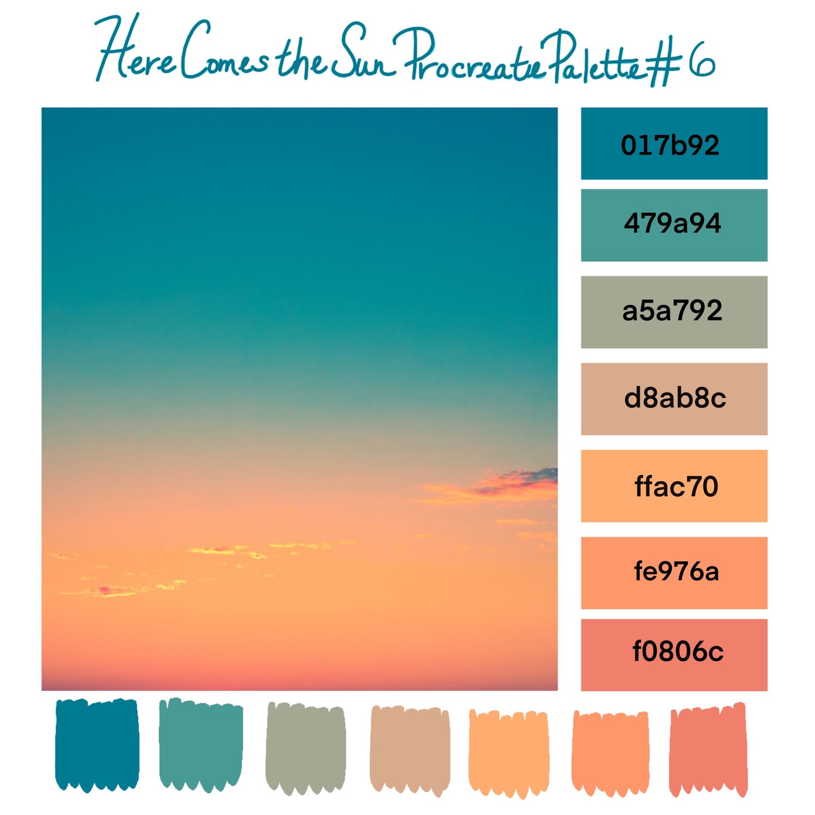Procreate Palette Swatches For Digital Bullet Journal Planner