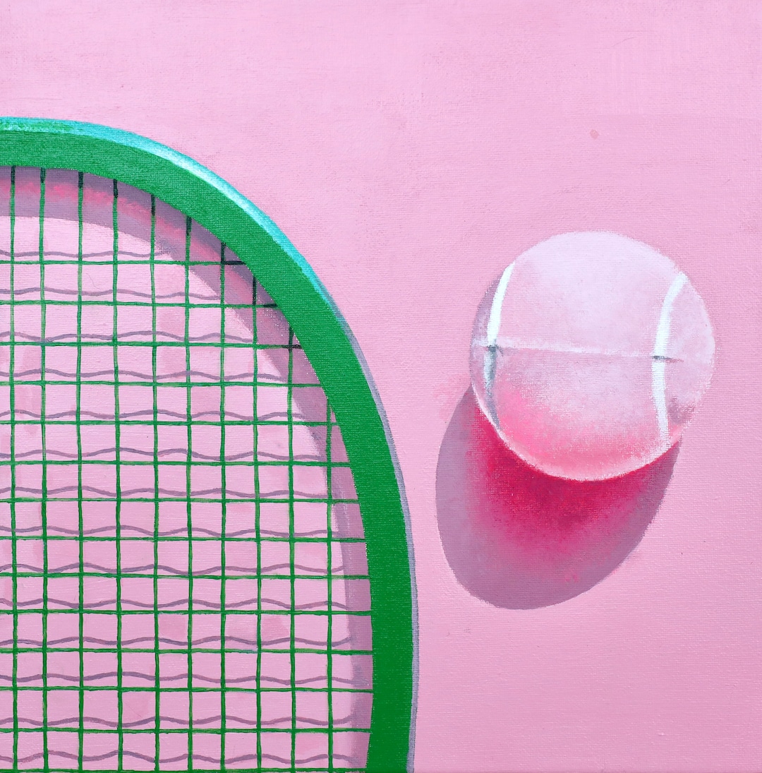 Print of Preppy Tennis Painting on Paper - Etsy