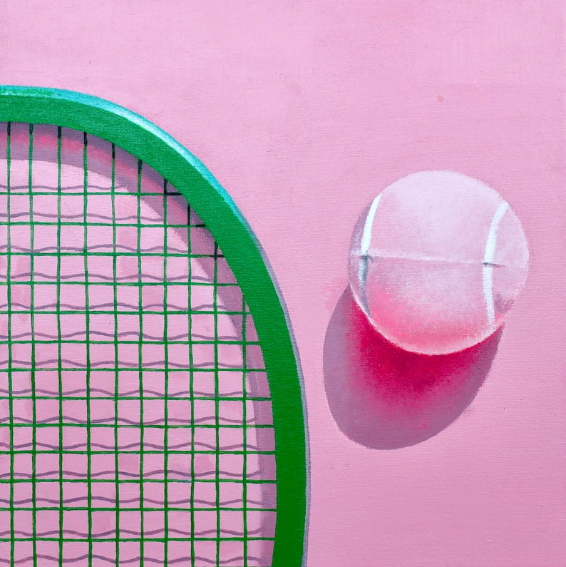 Print of Preppy Tennis Painting on Paper - Etsy