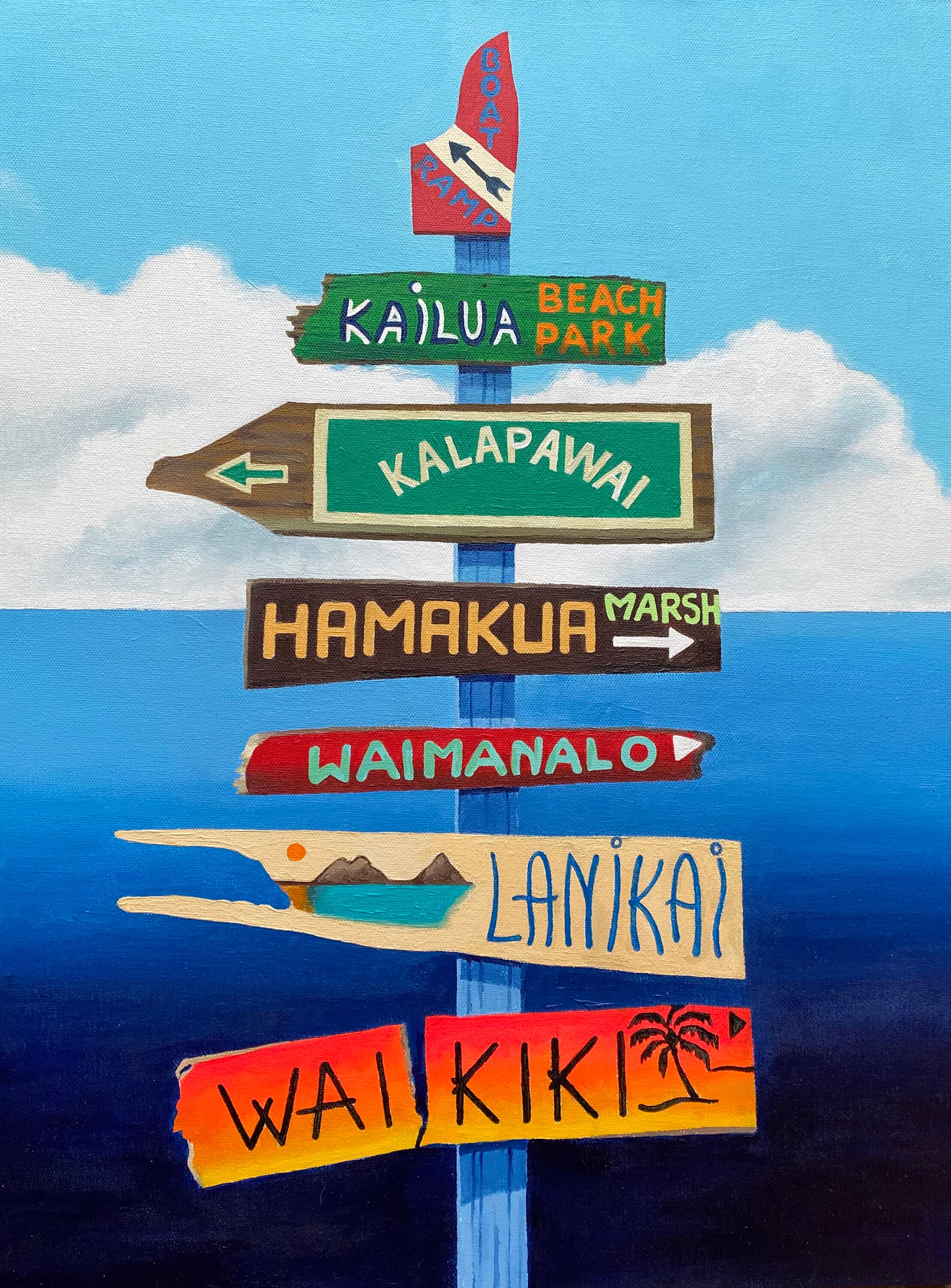 Painting on Canvas Preppy Beach Hawaii Painting - Etsy