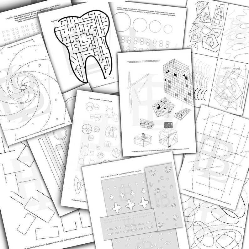 Dental Dentistry Dexterity Practice Sheets Manual for Dental Students ...