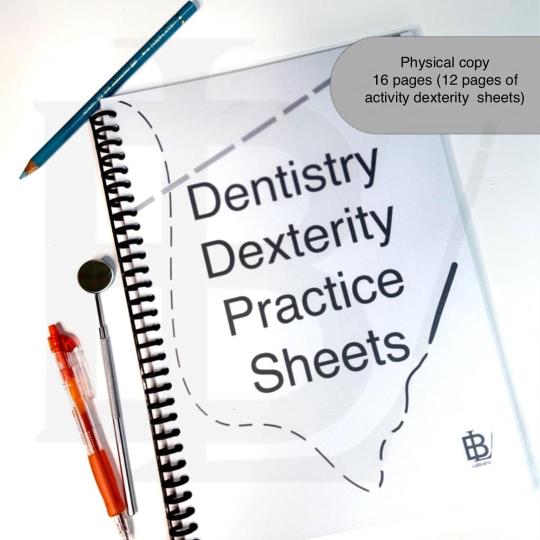 Dental Dentistry Dexterity Practice Sheets Manual for Dental Students ...