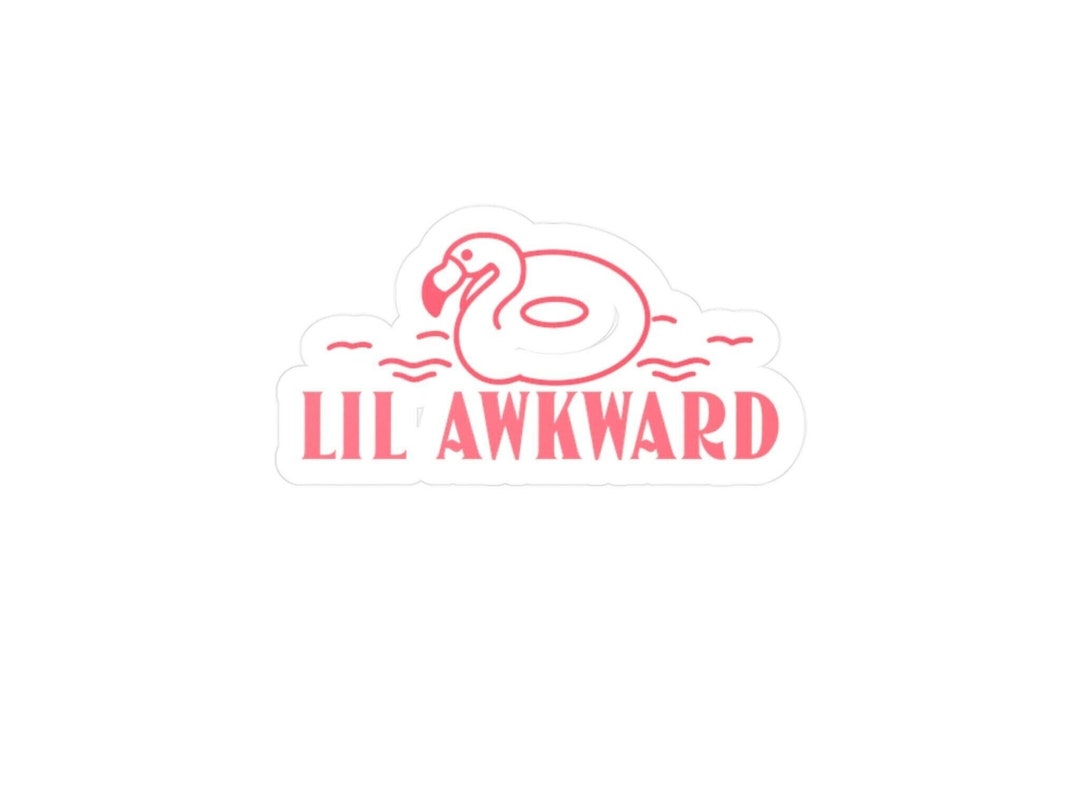 Flamingo Sticker, Flamingo Pool Float Sticker, Awkward Sticker, Lil ...