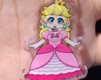 Princess Peach Keychain - Etsy