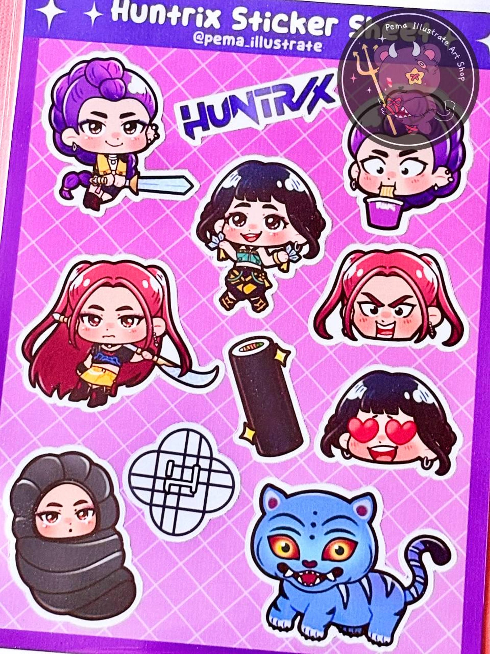 Kpop Demon Hunters Huntrix Sticker Sheet (4x6") - Etsy