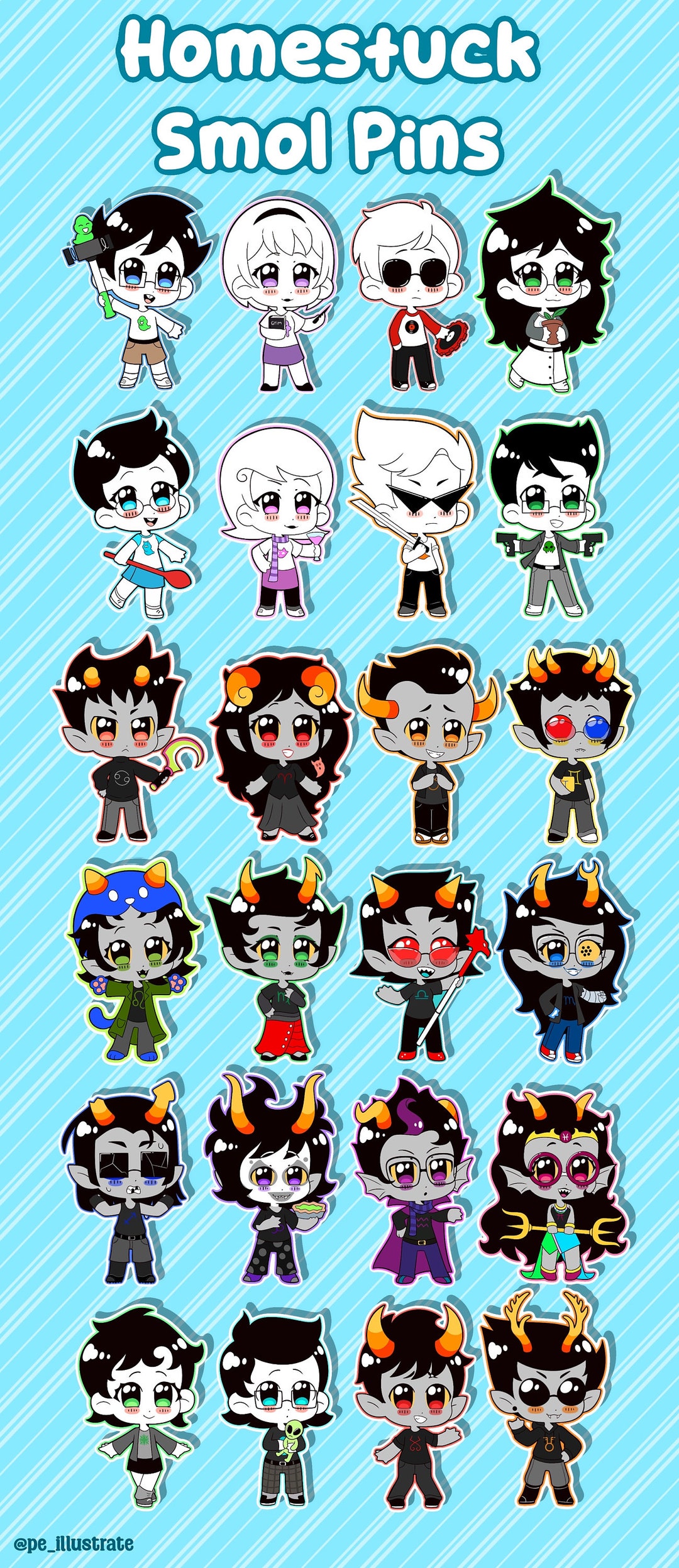 Homestuck Hiveswap Chibi Mini Acrylic Pins 2 PRE-ORDER - Etsy