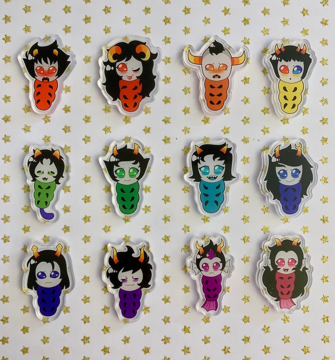 Homestuck Beta Trolls Grub Pins 2 limited Stock - Etsy