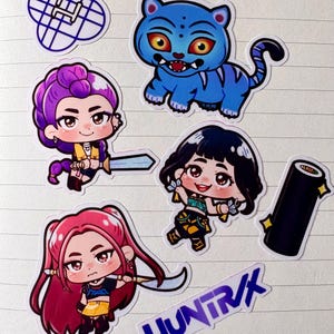 Kpop Demon Hunters Huntrix Sticker Sheet (4x6") - Etsy