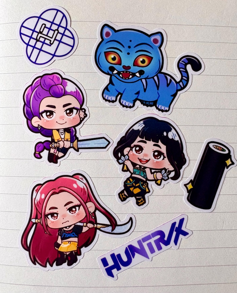 Kpop Demon Hunters Huntrix Sticker Sheet (4x6") - Etsy