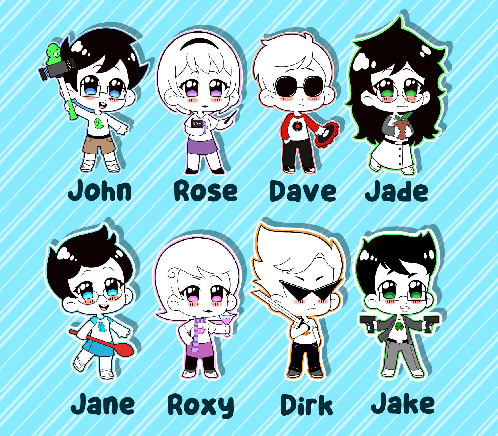 Homestuck Hiveswap Chibi Mini Acrylic Pins 2 PRE-ORDER - Etsy