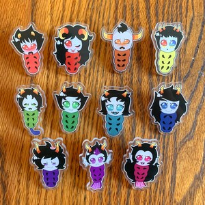 Homestuck Beta Trolls Grub Pins 2 limited Stock - Etsy