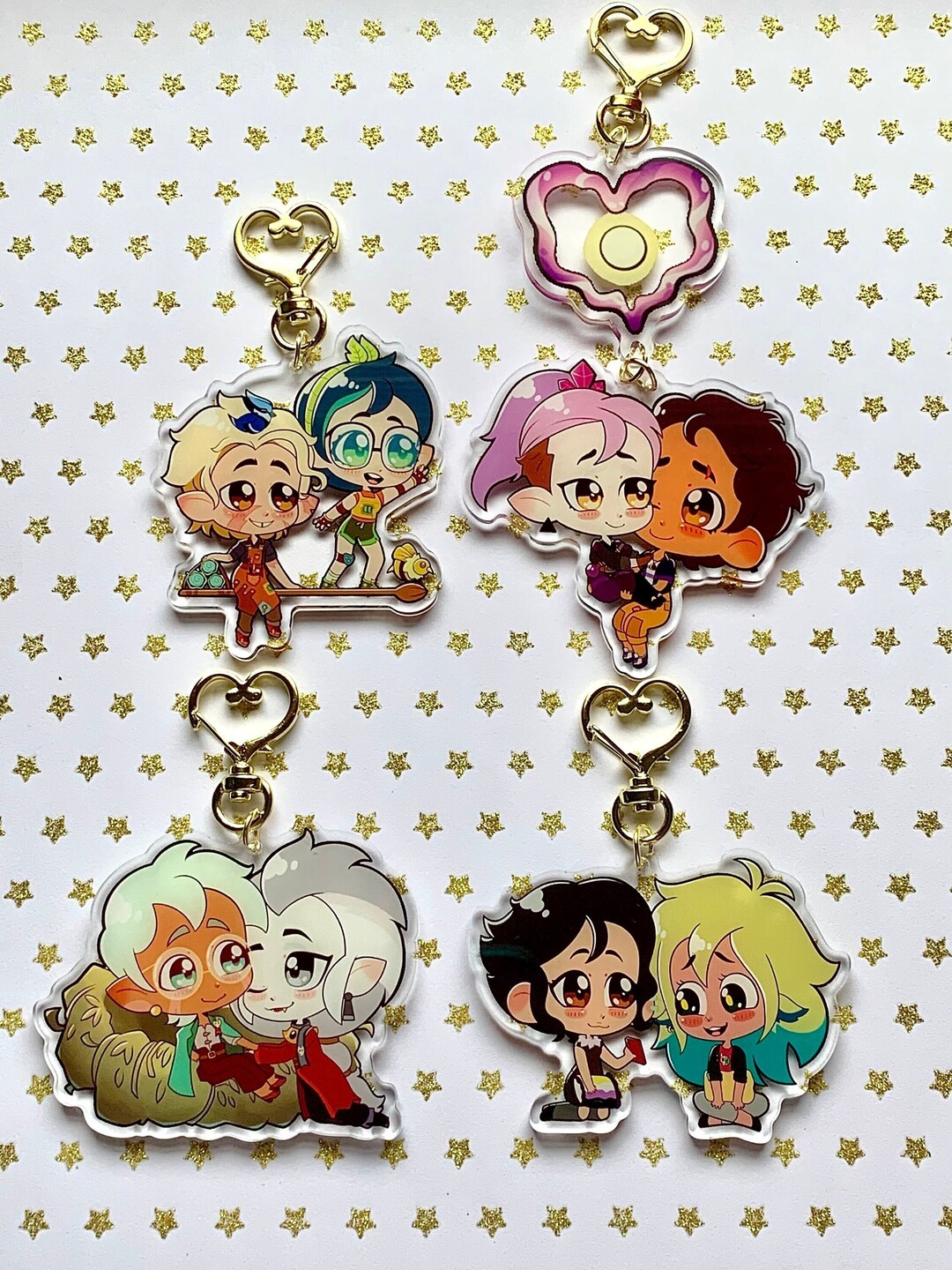 The Owl House Chibi Couple Keychains Keycharms Double Sided 3 - Etsy