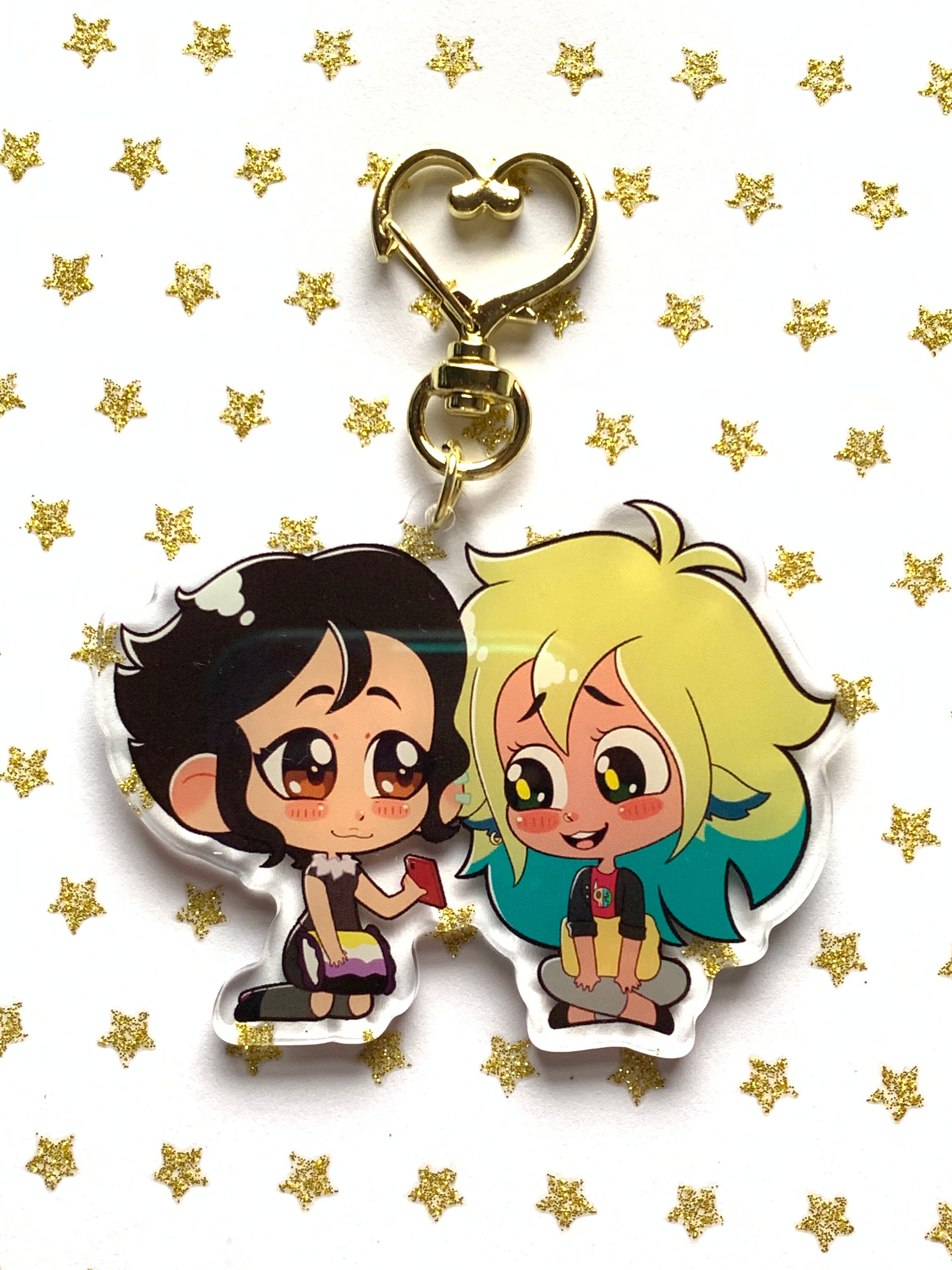 The Owl House Chibi Couple Keychains Keycharms Double Sided 3 - Etsy