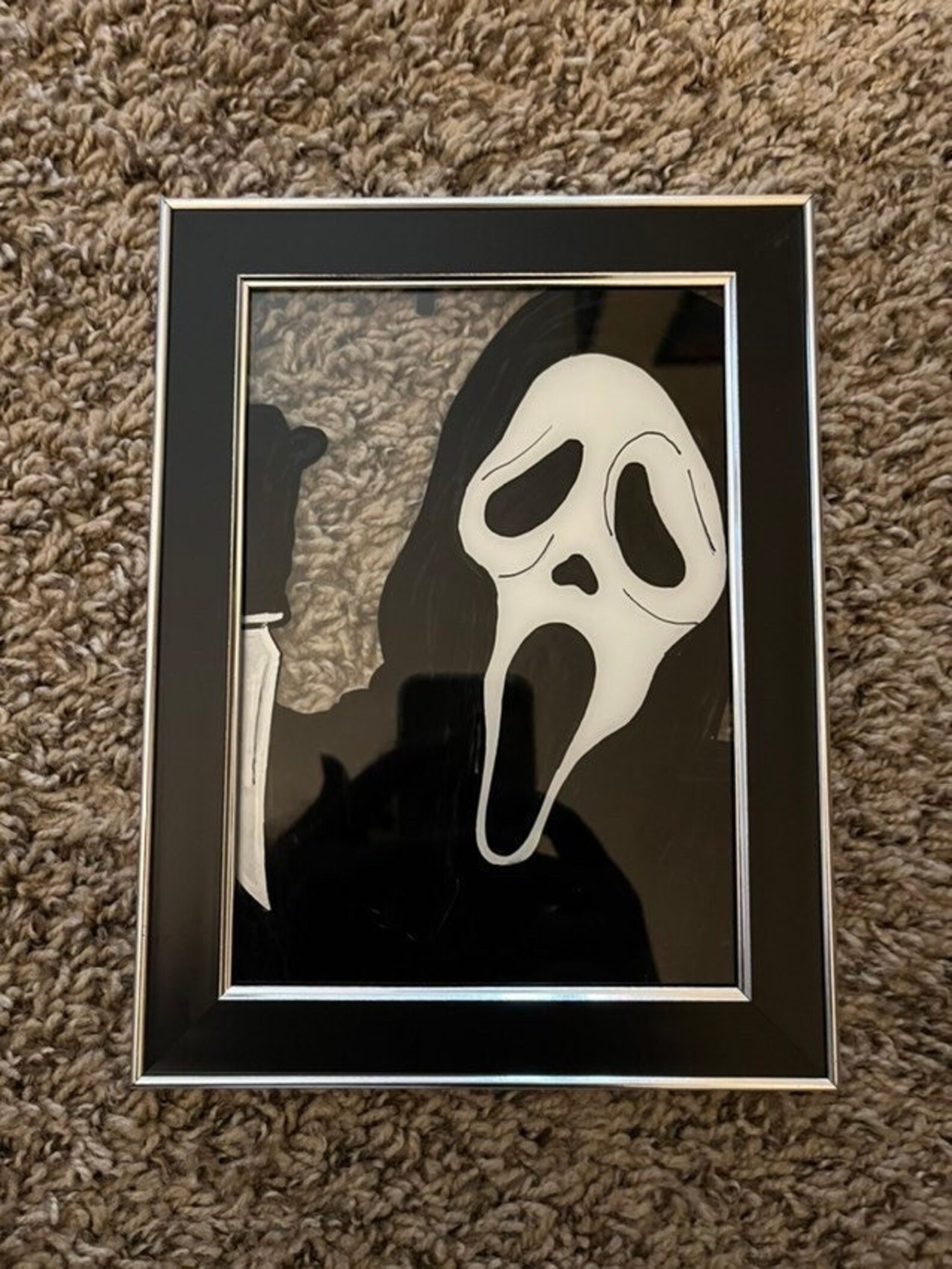 Halloween Scream ghostface Glass Painting - Etsy