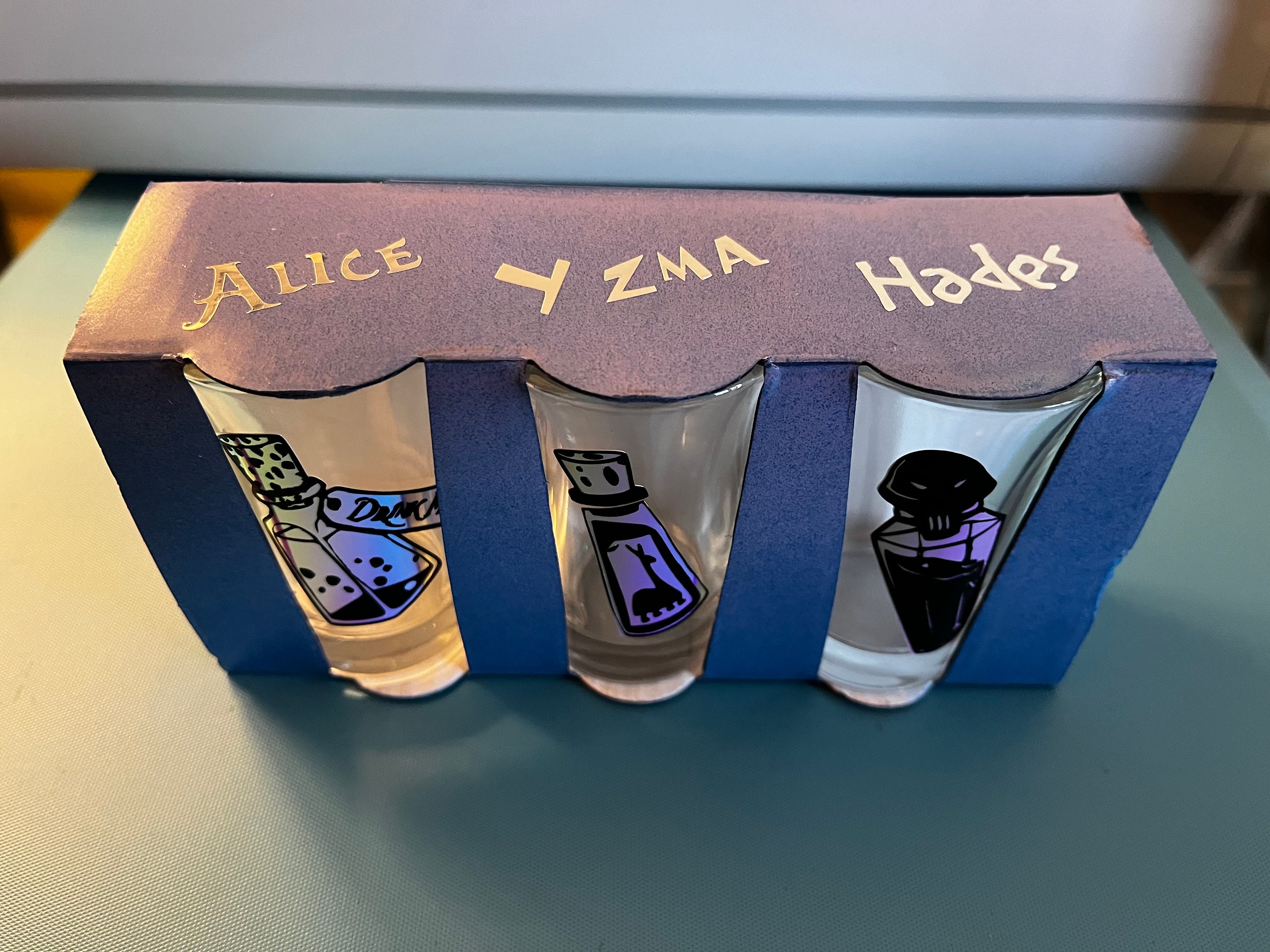 Pick Your Poison Shot Glasses (disney) Sally’s, Yzma, Hades, & Alice - Etsy
