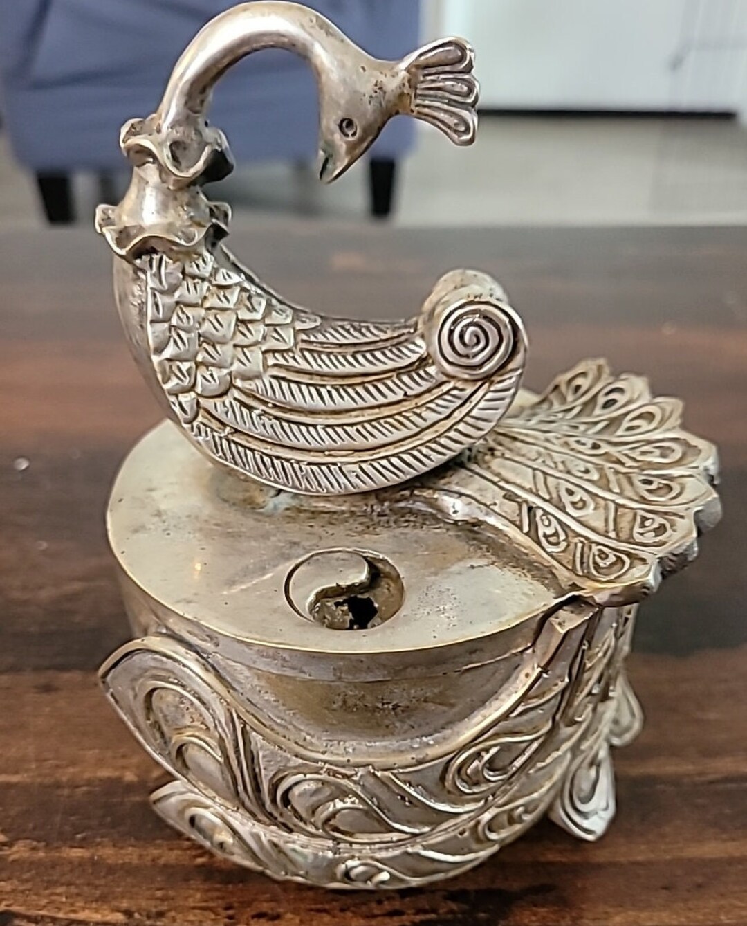 6 Rare China Antique Copper W/silver Plate Yin Yang Sensor Incense ...