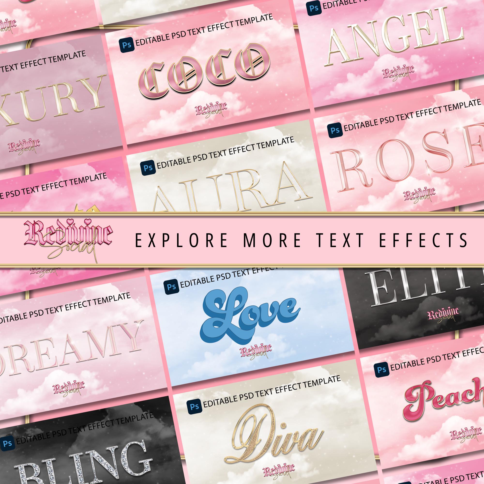 Adobe Photoshop PSD Text Effect Template, PS Layer Style Smart Object ...