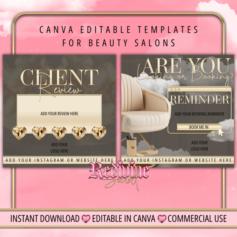 Beauty Post Template, Social Media Post, Beauty Salon Flyer, Canva ...