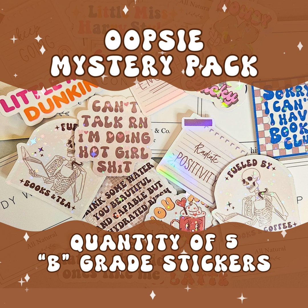 Oopsie Mystery Sticker Pack | Five (5) Discounted Sticker Pack ...