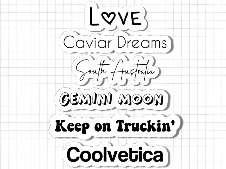 Custom Instagram Handle Sticker Minimalist Design - Etsy