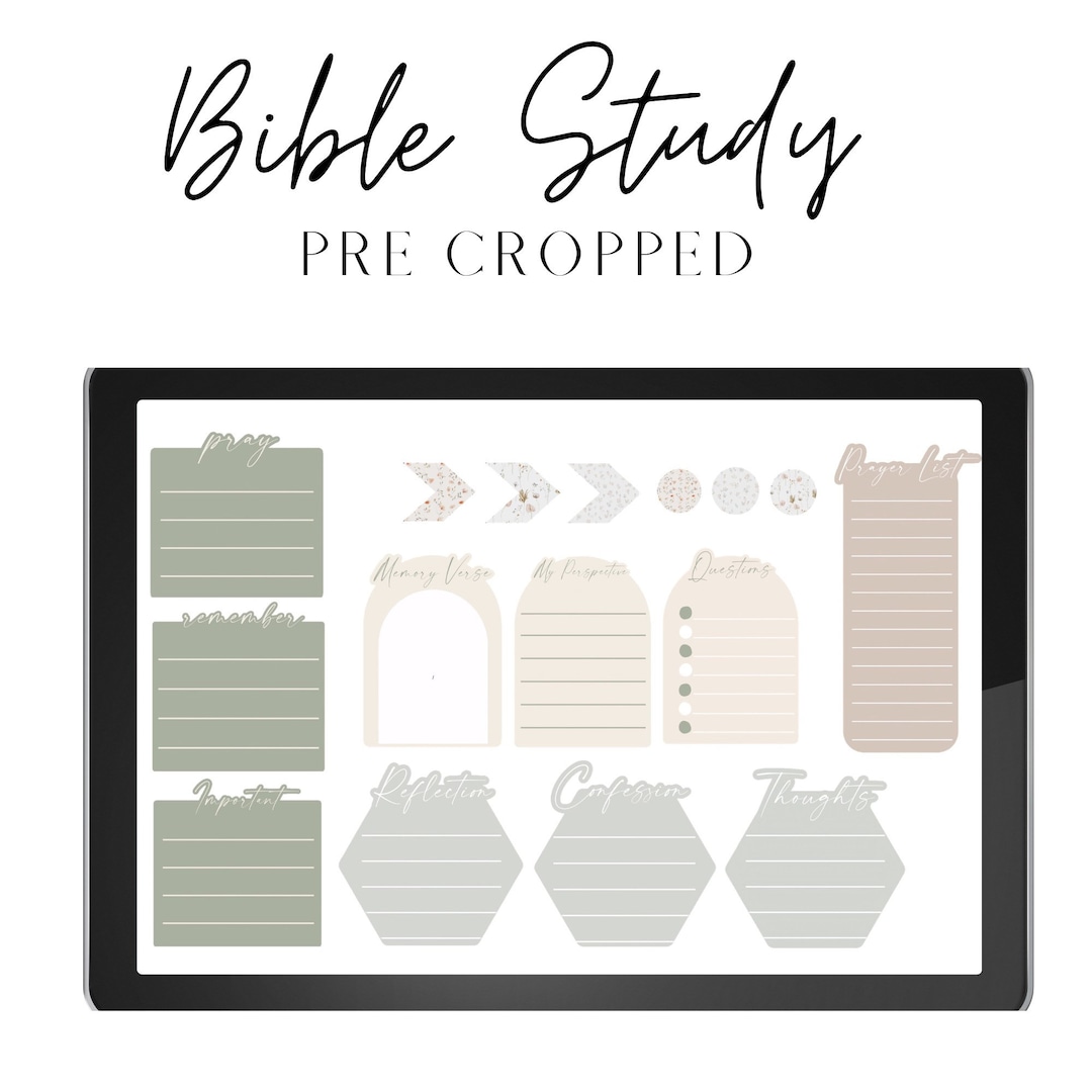 Bible Study Inspired Digital Sticker Sheet, Digital Bible Study ...
