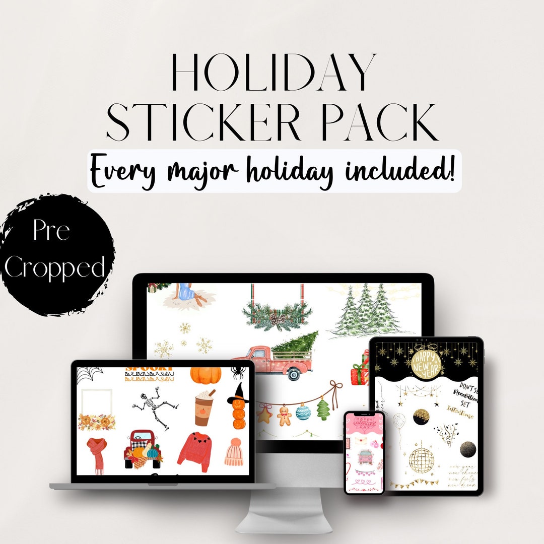 Holiday Inspired Digital Sticker Sheet, Digital Planner Stickers ...