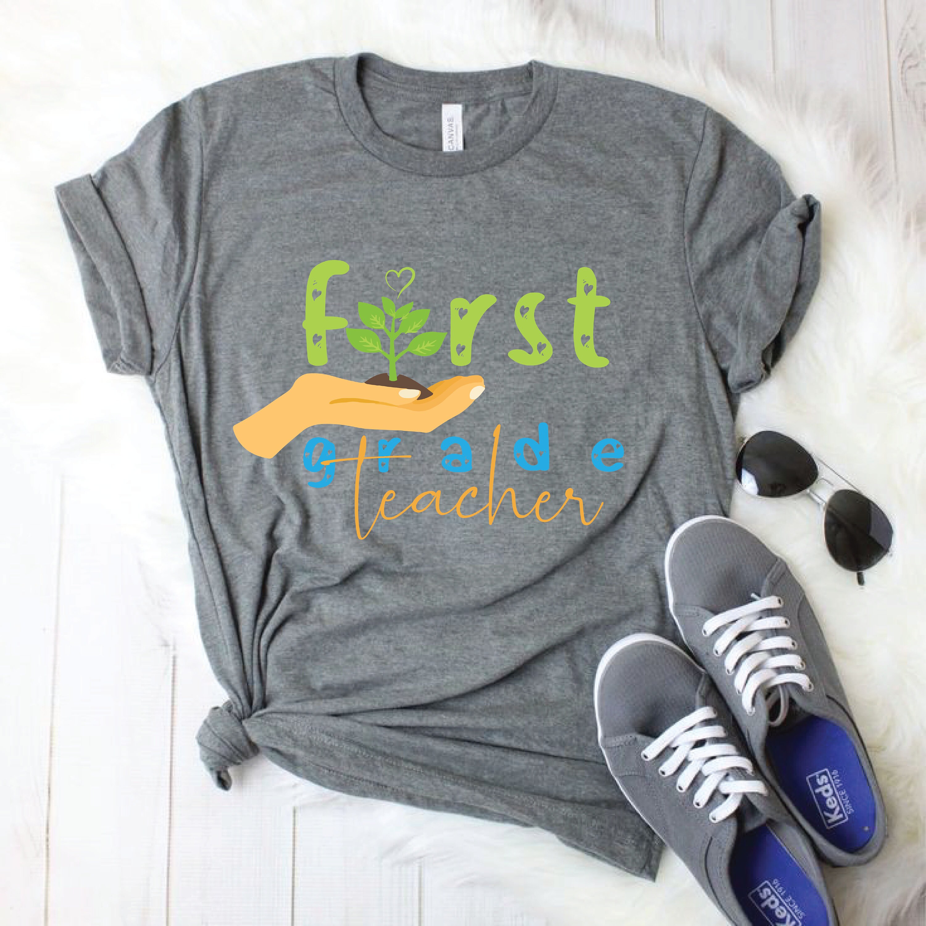 First Grade Teacher, Happy to See You, Personalized School Tshirt ...