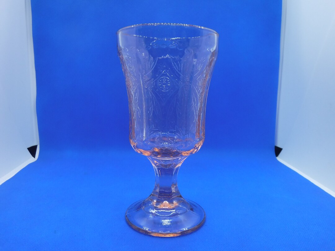 Indiana Glass Recollection Pink Water Goblet - Etsy