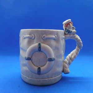 Enesco 1977 Raggedy Andy Rope Handle Ship Themed Mug - Etsy