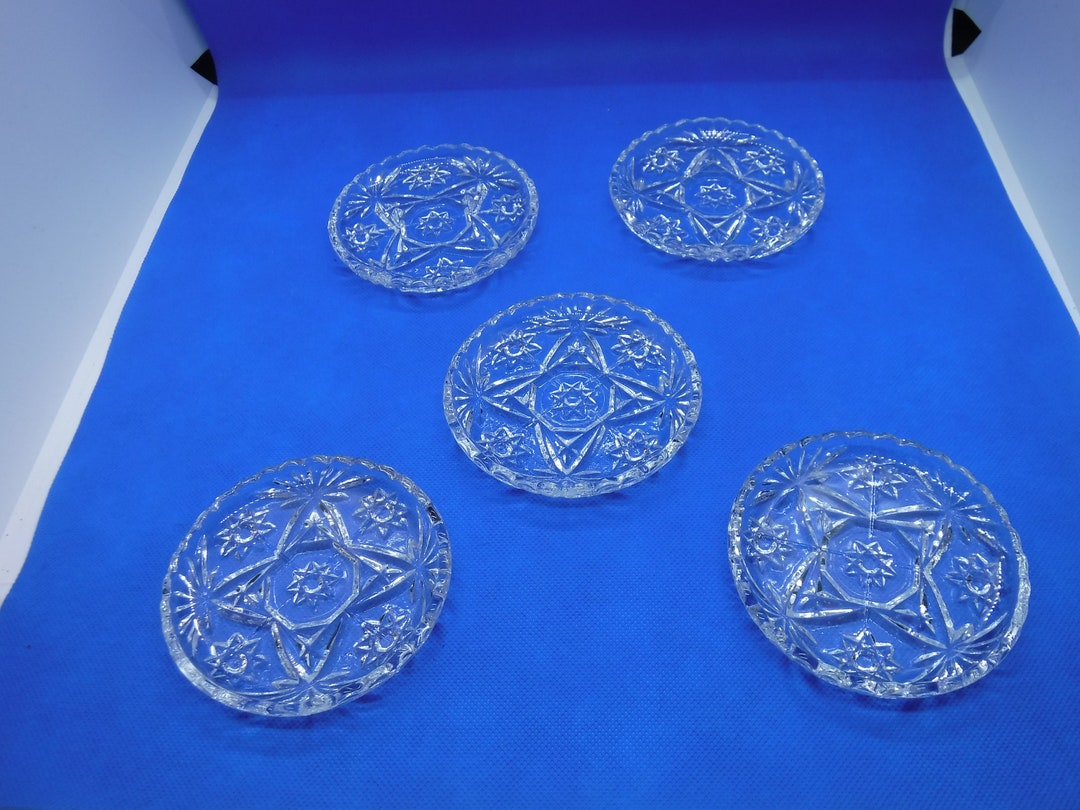 Anchor Hocking Prescut Clear Glass Coaster - Etsy