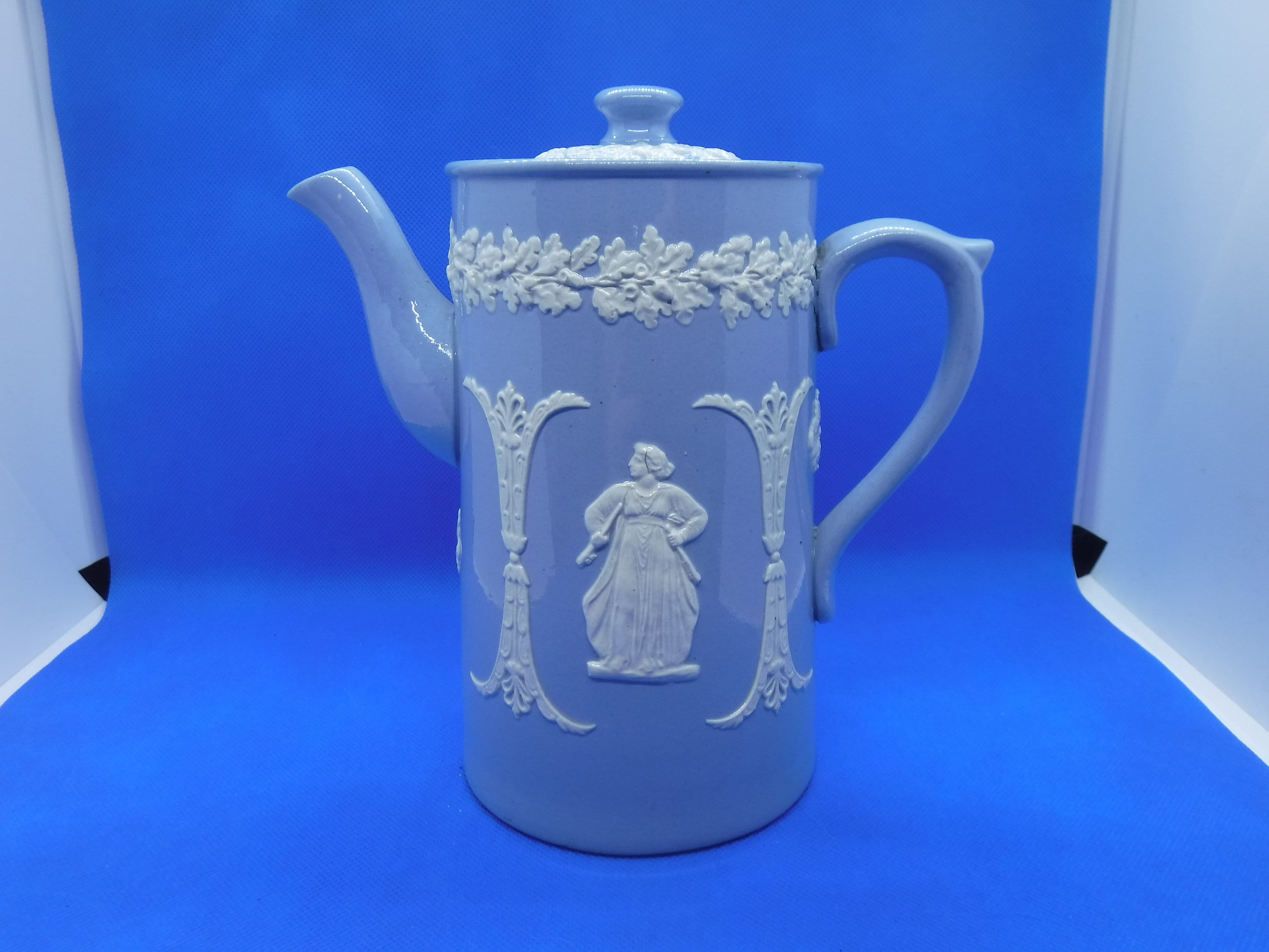 Dudson Brothers Vintage Light Blue Hanley Greco/roman Jasperware Coffee ...