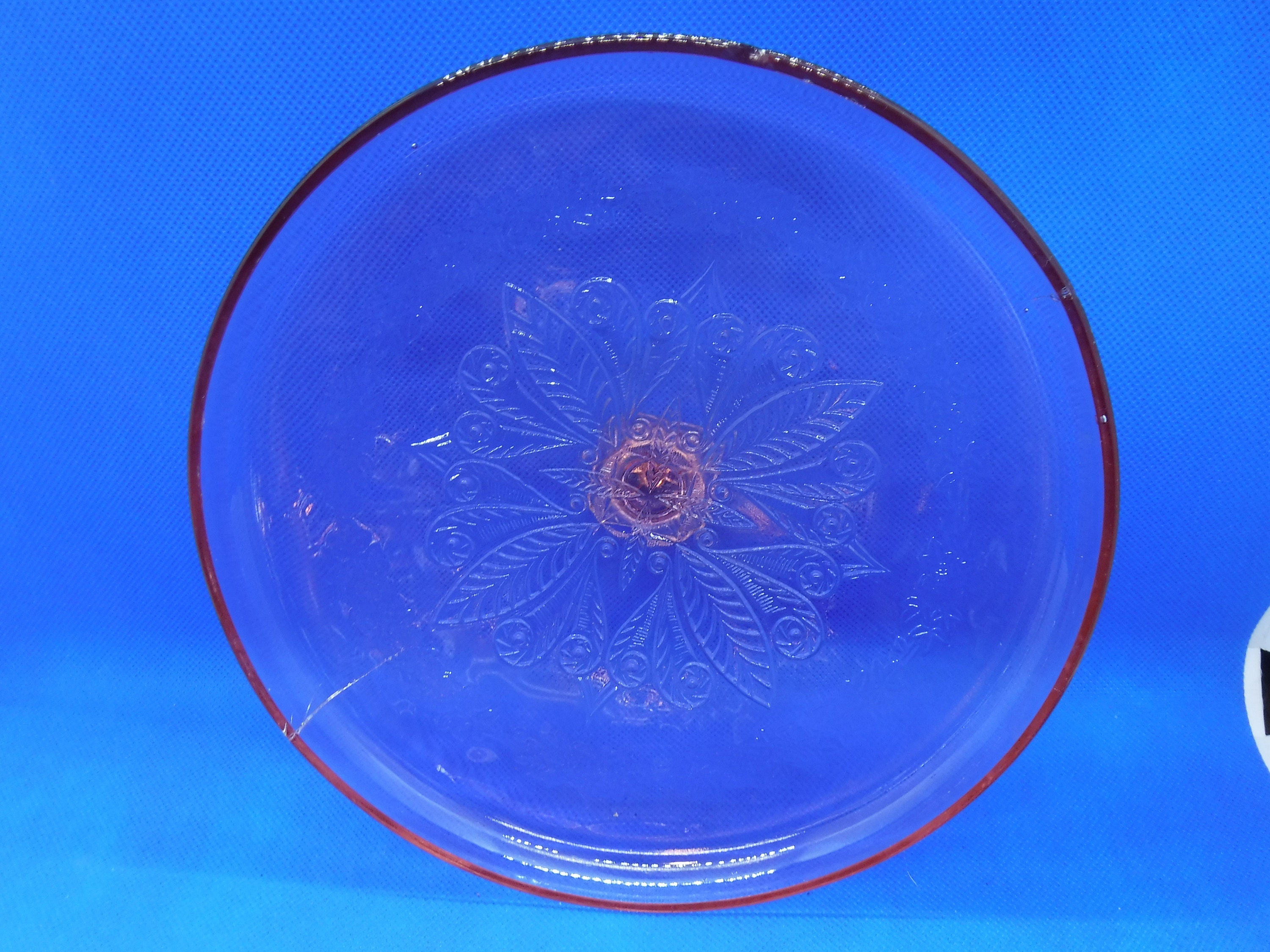 Jeannette Glass Adam Pink Depression Glass 9" Base Round Covered ...
