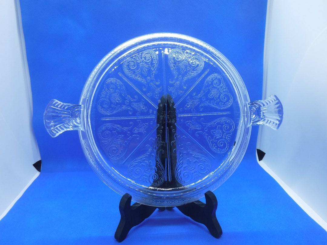 Anchor Hocking Round Depression Glass Hot Plate Philbe Sapphire Blue ...