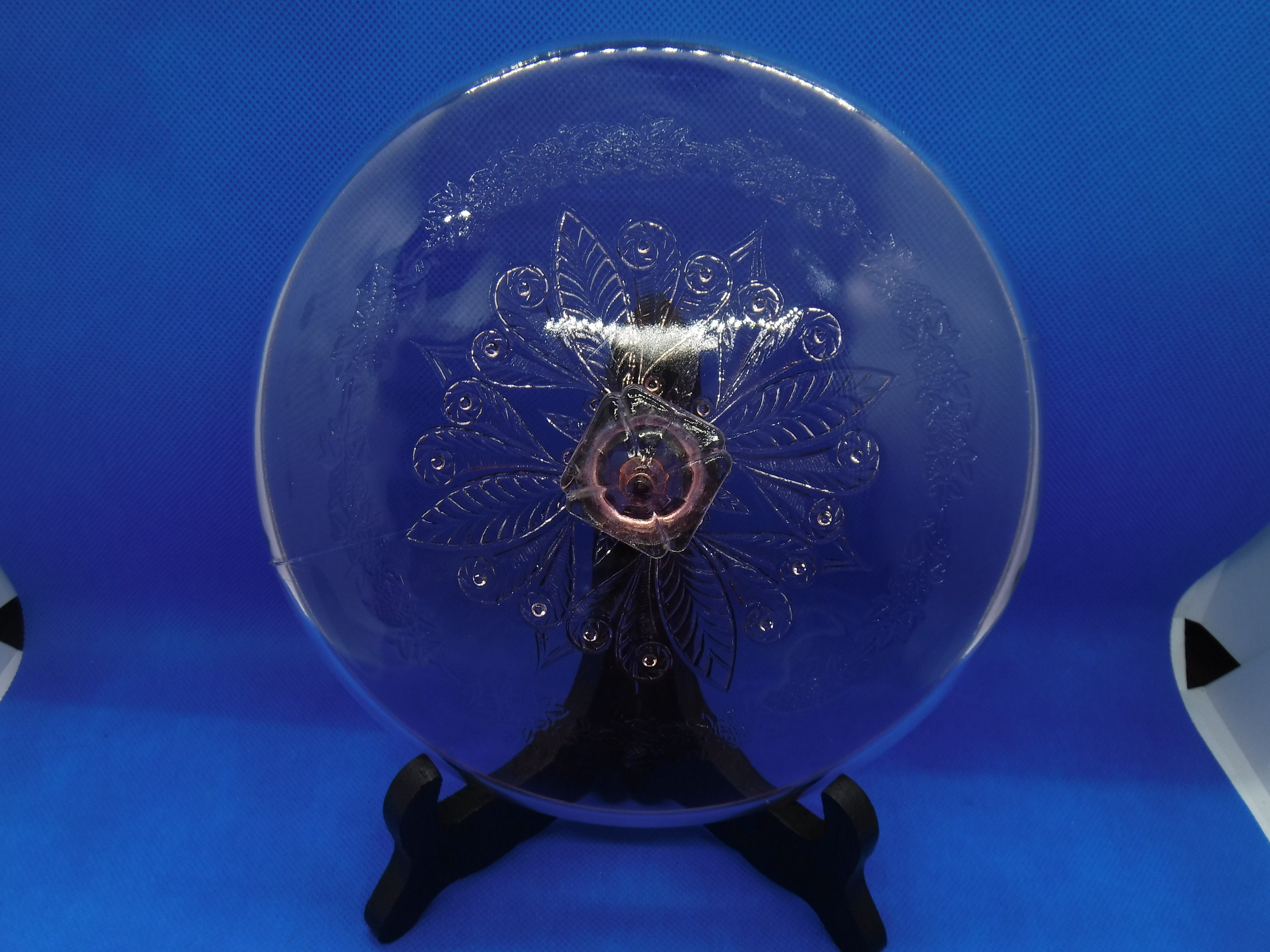 Jeannette Glass Adam Pink Depression Glass 9" Base Round Covered ...