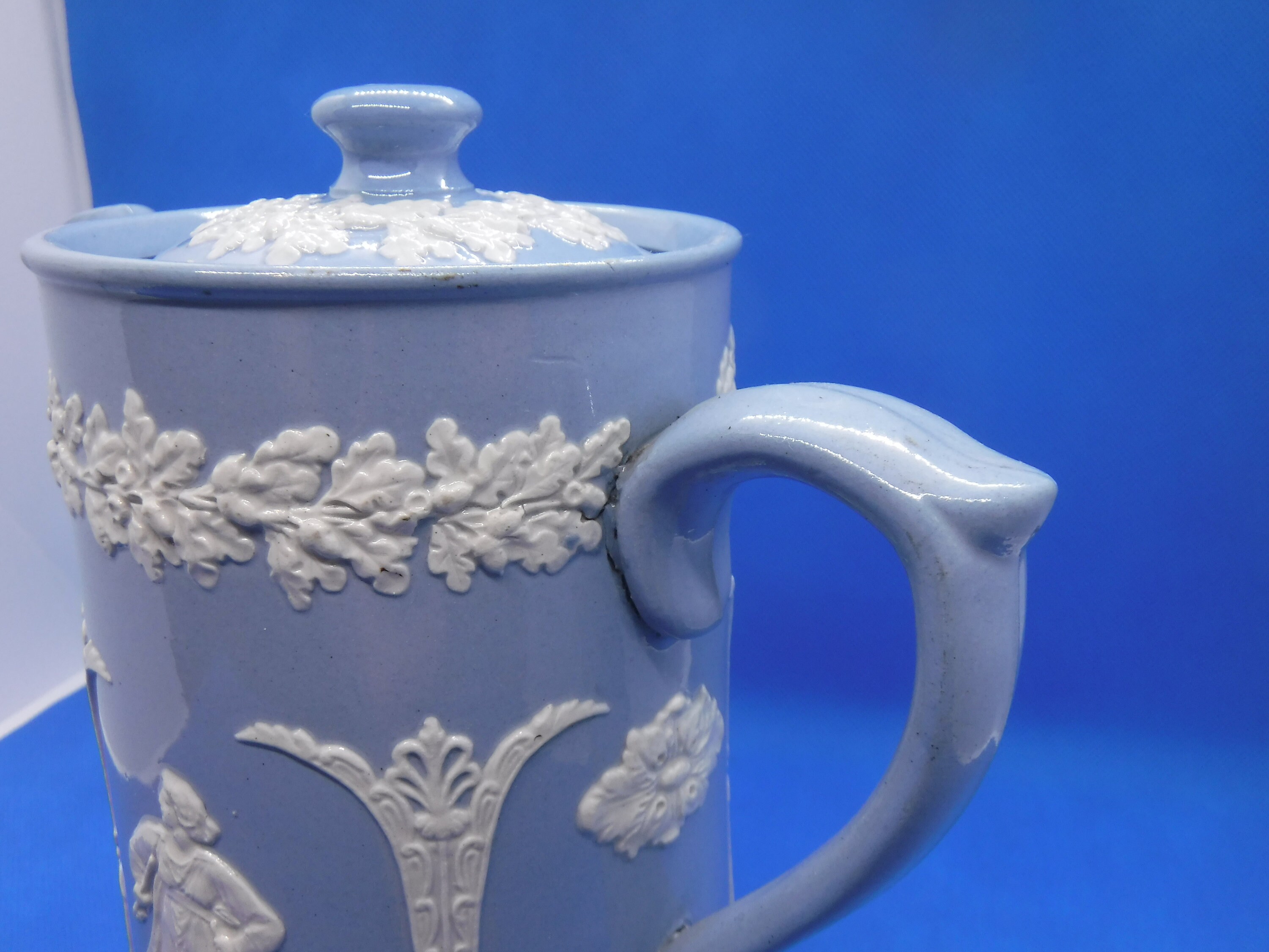 Dudson Brothers Vintage Light Blue Hanley Greco/roman Jasperware Coffee ...