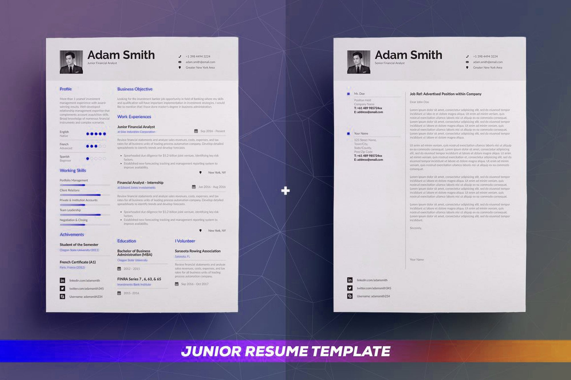 2023 Professional Resume Template CV Template Resume Modern Executive ...