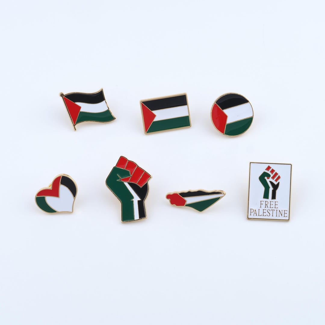 Palestine Badge Collection,free Palestine Pin,palestine Fist Brooch ...