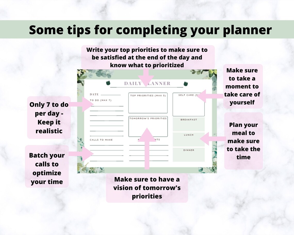 Editable and Printable Daily Weekly and Monthly Planner, to Do List ...