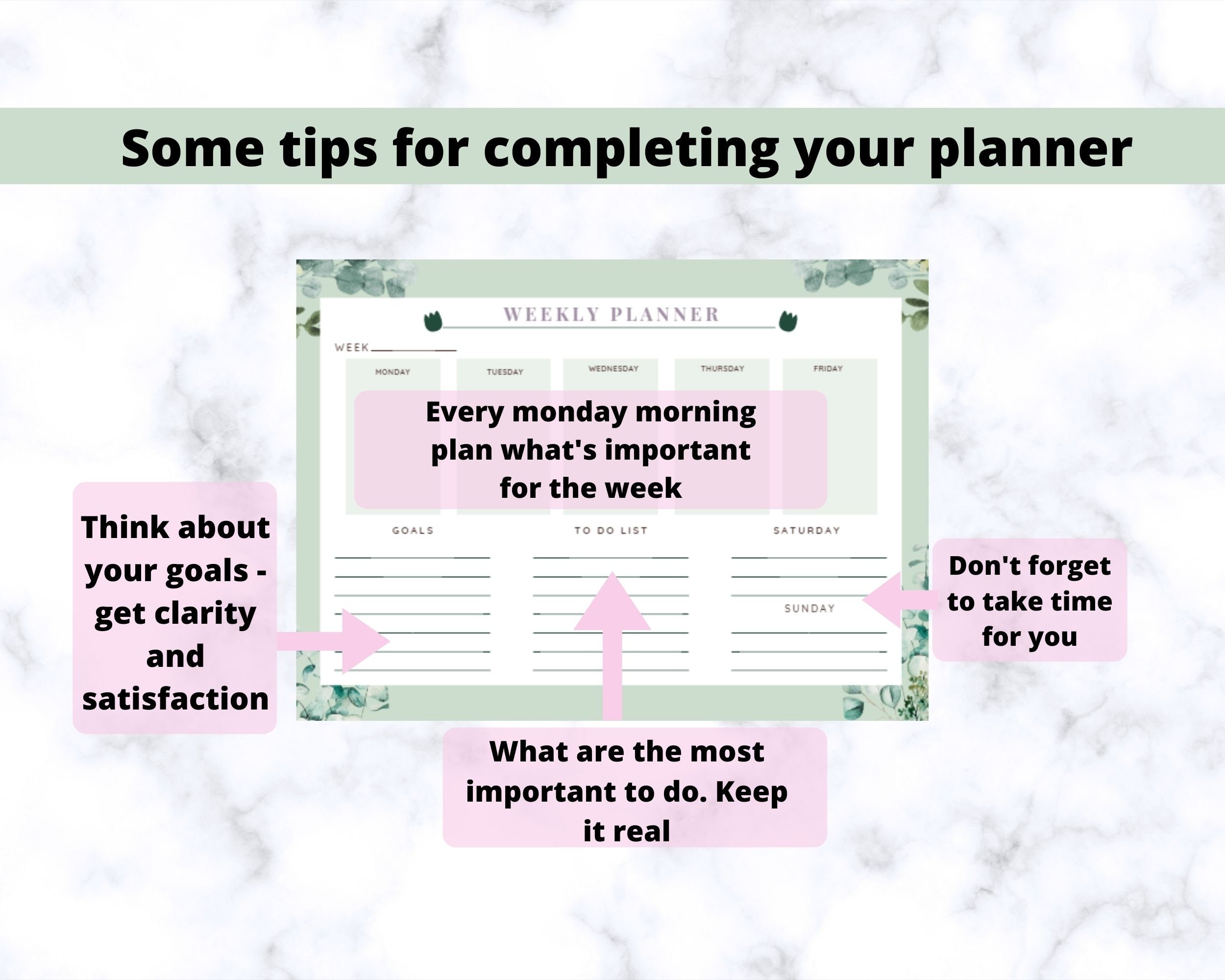 Editable and Printable Daily Weekly and Monthly Planner, to Do List ...