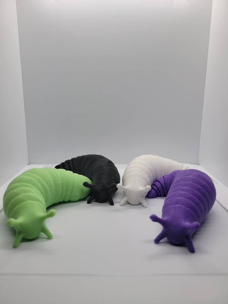 Flexible Fidget Slug 3D Printed Slug Fidget Toy - Etsy