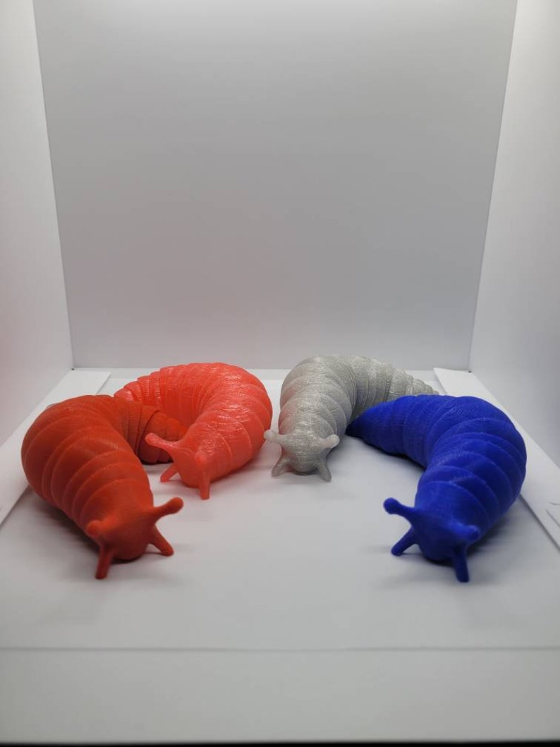 Flexible Fidget Slug 3D Printed Slug Fidget Toy - Etsy