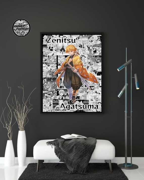 Poster Anime Manga Zenitsu Agatsuma Demon Slayer Custom - Etsy