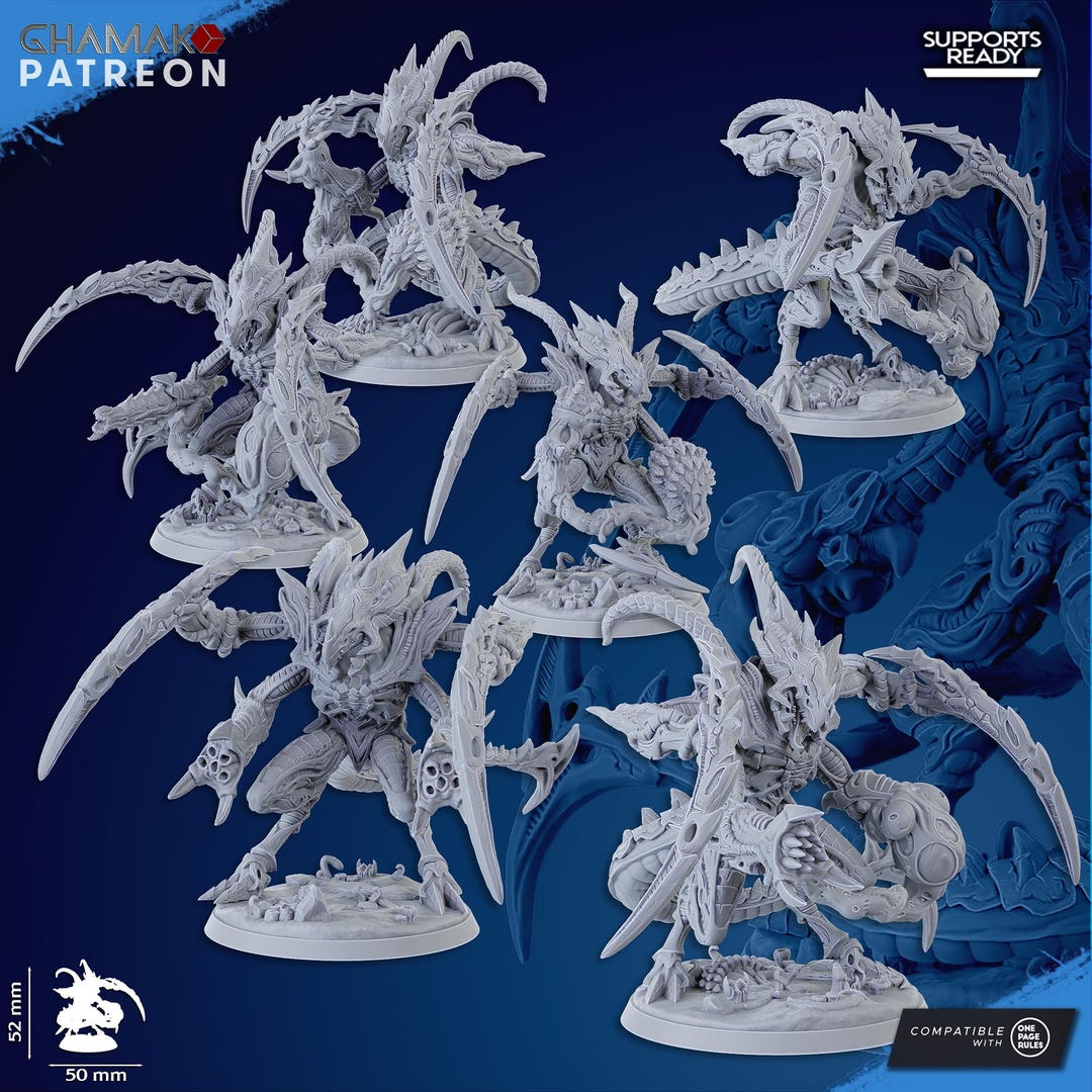 Swarm Warriors Set of 6 Miniatures by Ghamak - Etsy