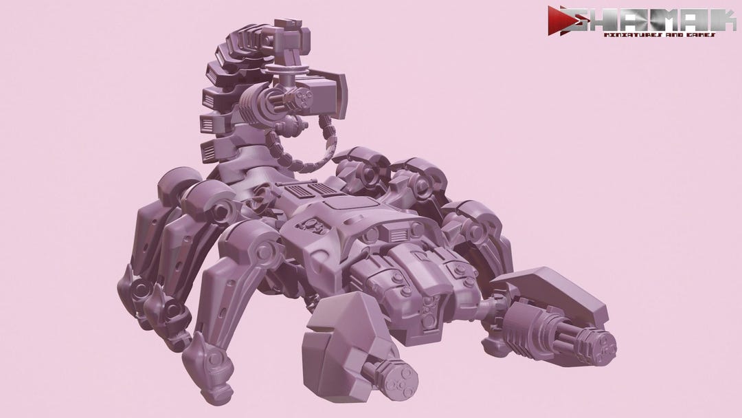 Mecha Scorpion 3D Printed Miniature Chaos Machine for Tabletop Wargames ...