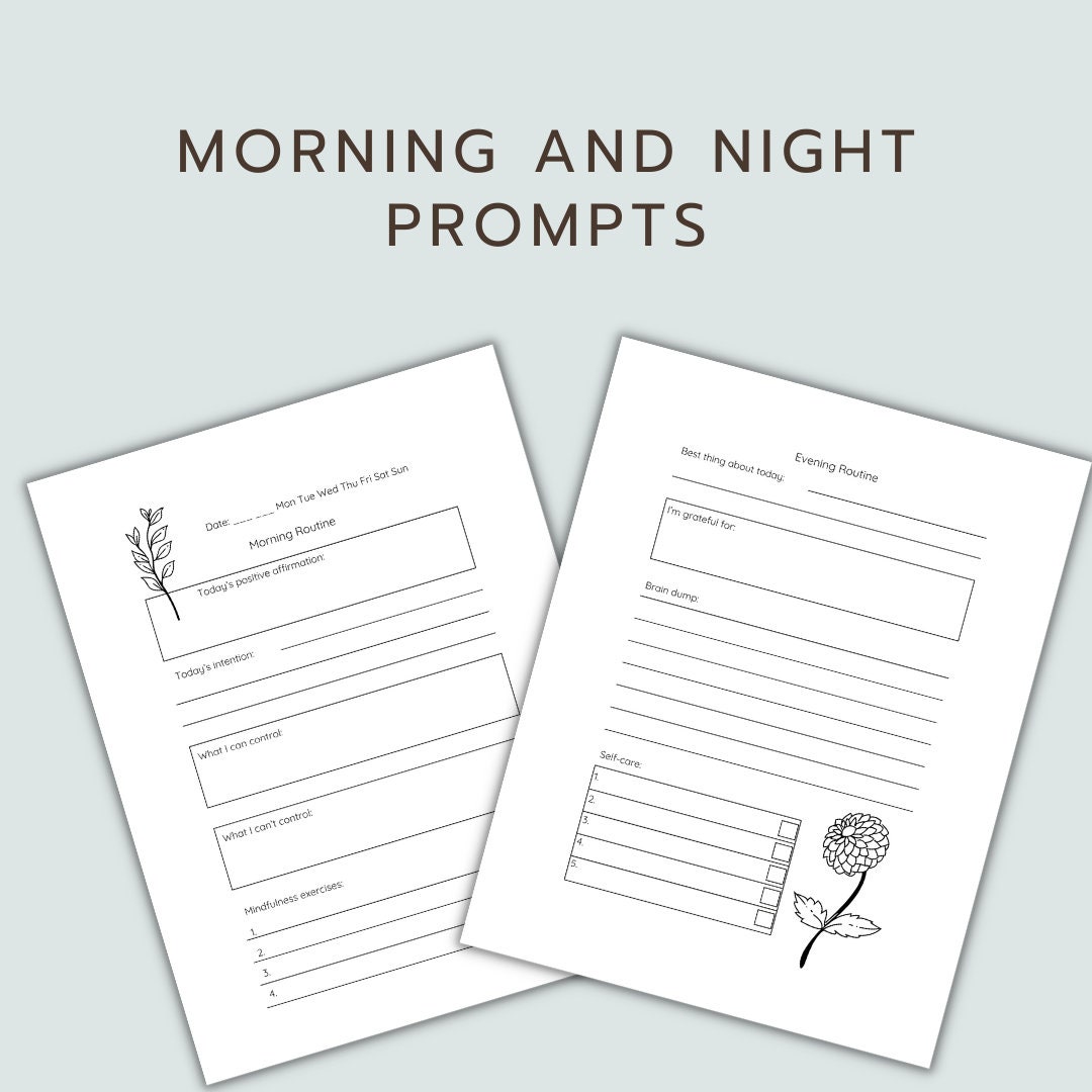 Mindfulness Journal Printable | Mental Health | Wellness Journal ...