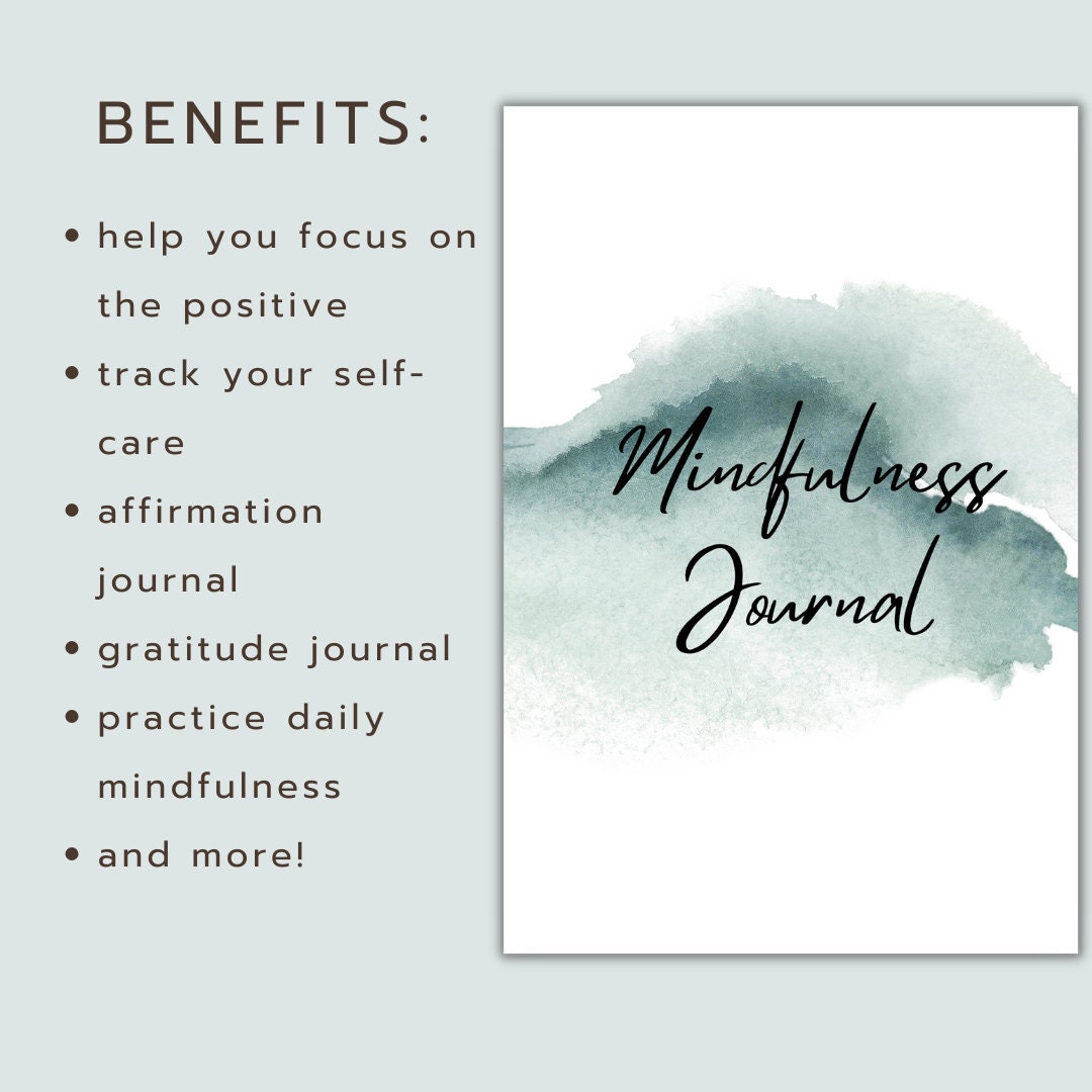 Mindfulness Journal Printable | Mental Health | Wellness Journal ...
