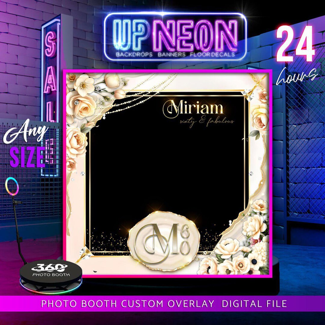 Upneon 360 Photo Booth Overlay, Tan 360 Overlay, Birthday 360 Booth ...